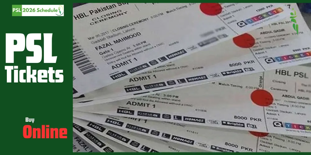PSL Tickets 2026 Online - Price and TCS