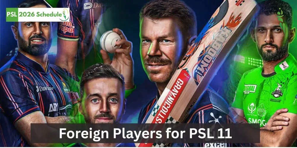 Foreign Players List Announced for PSL 11